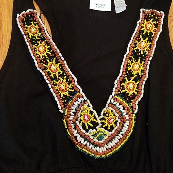 Piper & Blue | Tops | Piper And Blue Kody Brand Beaded Top | Poshmark